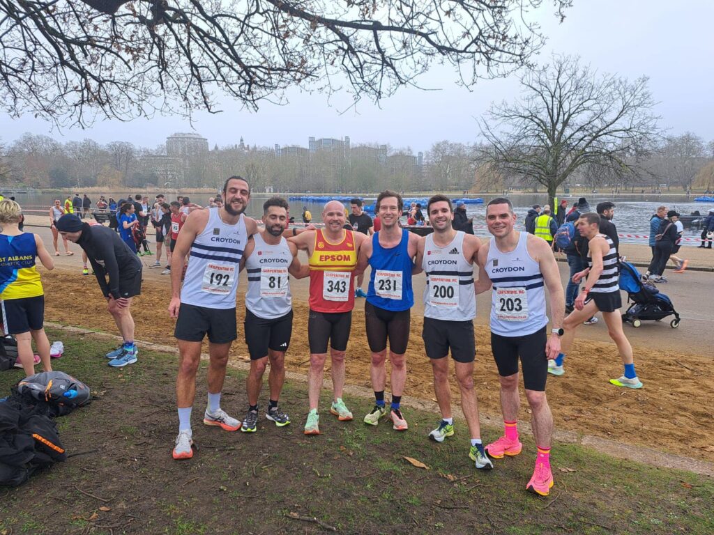 Croydon Harriers - Five Croydon athletes in action at Hyde Park